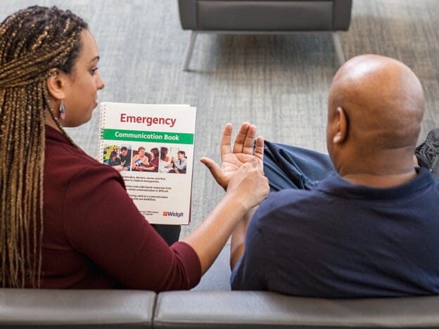 Widgit Emergency Communication book for Deafblind Services – Bridges Canada