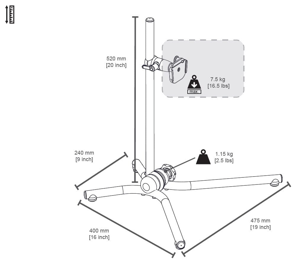 TS-XL Table Mount for AAC Devices – Bridges Canada